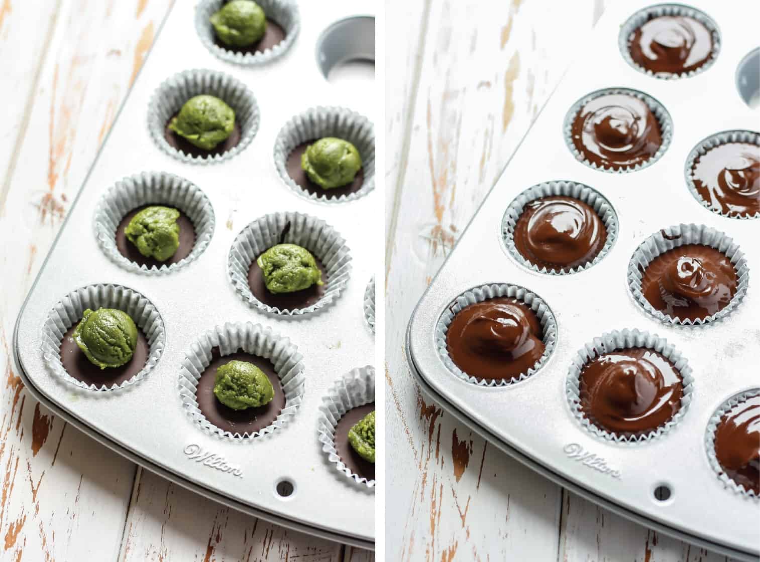5-Ingredient Chocolate Matcha Coconut Butter Cups {vegan} • Fit Mitten ...