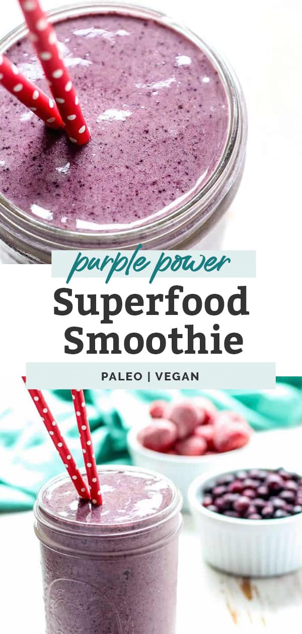 Purple Power Superfood Smoothie • Fit Mitten Kitchen