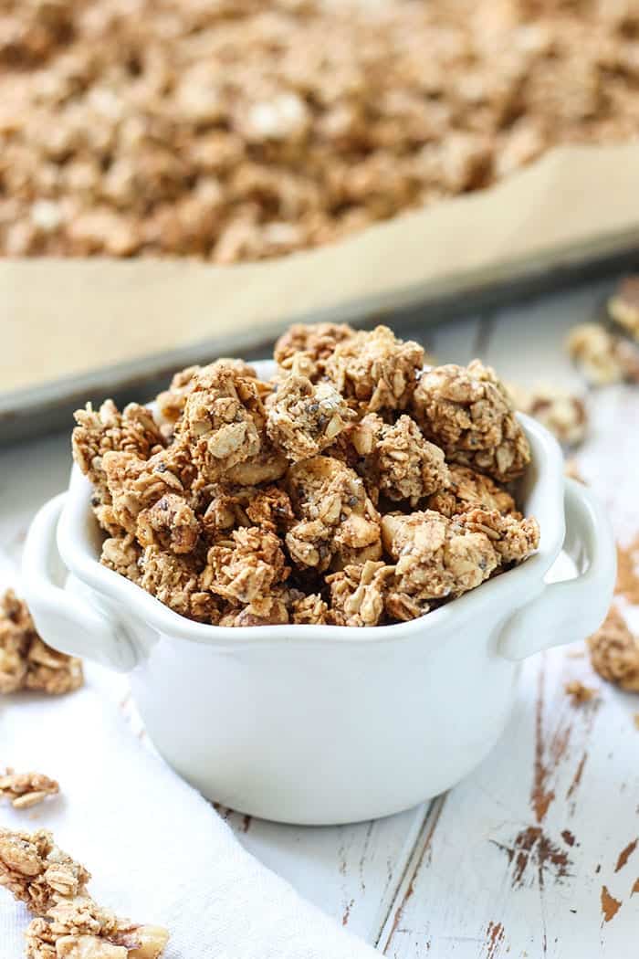 Maple Walnut Cinnamon Granola • Fit Mitten Kitchen