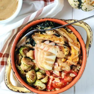 Fall Harvest Power Bowl with Spiced Maple Tahini Dressing • Fit Mitten ...