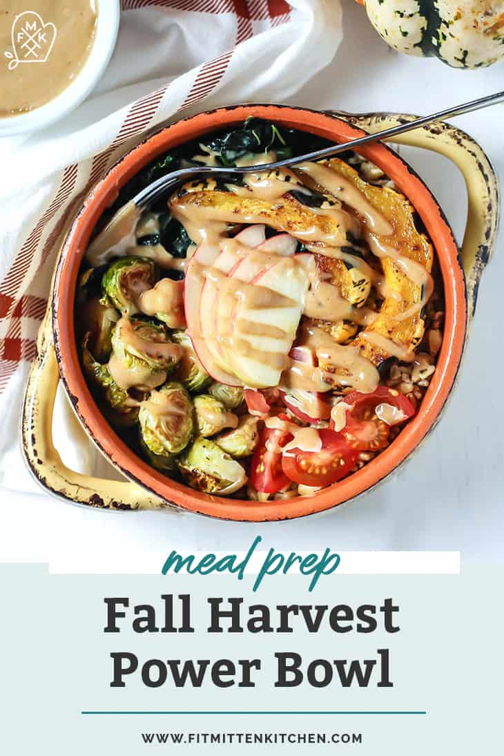 Fall Harvest Power Bowl with Spiced Maple Tahini Dressing • Fit Mitten ...