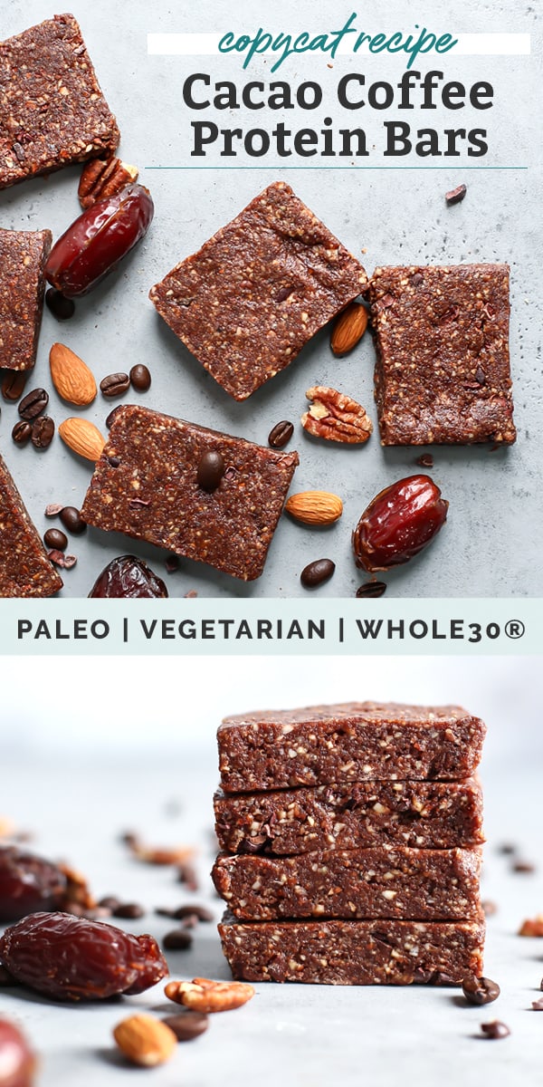 Cacao Coffee Protein Bars [copycat RXBAR] | Fit Mitten Kitchen