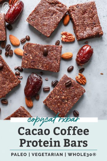 Cacao Coffee Protein Bars [copycat RXBAR] | Fit Mitten Kitchen