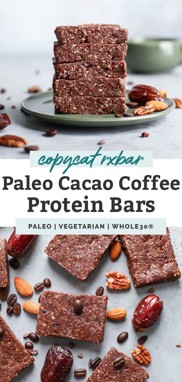 Cacao Coffee Protein Bars [copycat RXBAR] | Fit Mitten Kitchen