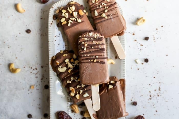 Healthy Fudge Pops Recipe {5 ingredients} • Fit Mitten Kitchen