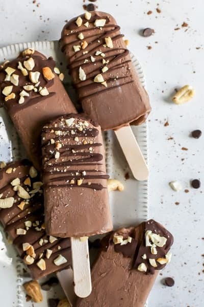 Healthy Fudge Pops Recipe {5 ingredients} • Fit Mitten Kitchen