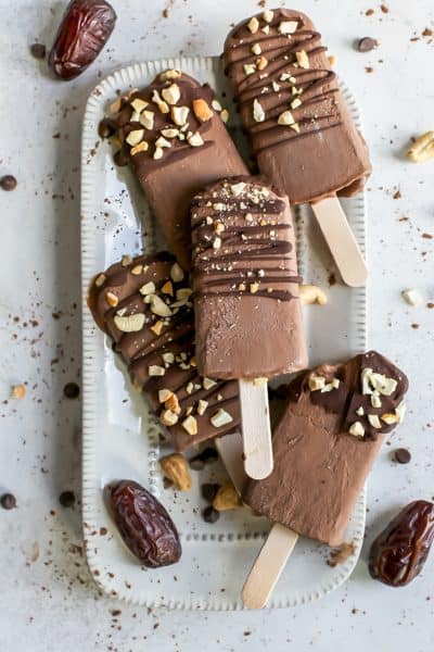 Healthy Fudge Pops Recipe {5 ingredients} • Fit Mitten Kitchen
