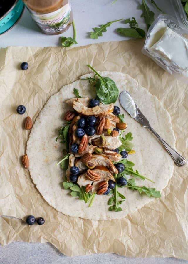 Balsamic Chicken Wrap with blueberries & goat cheese {gluten-free ...