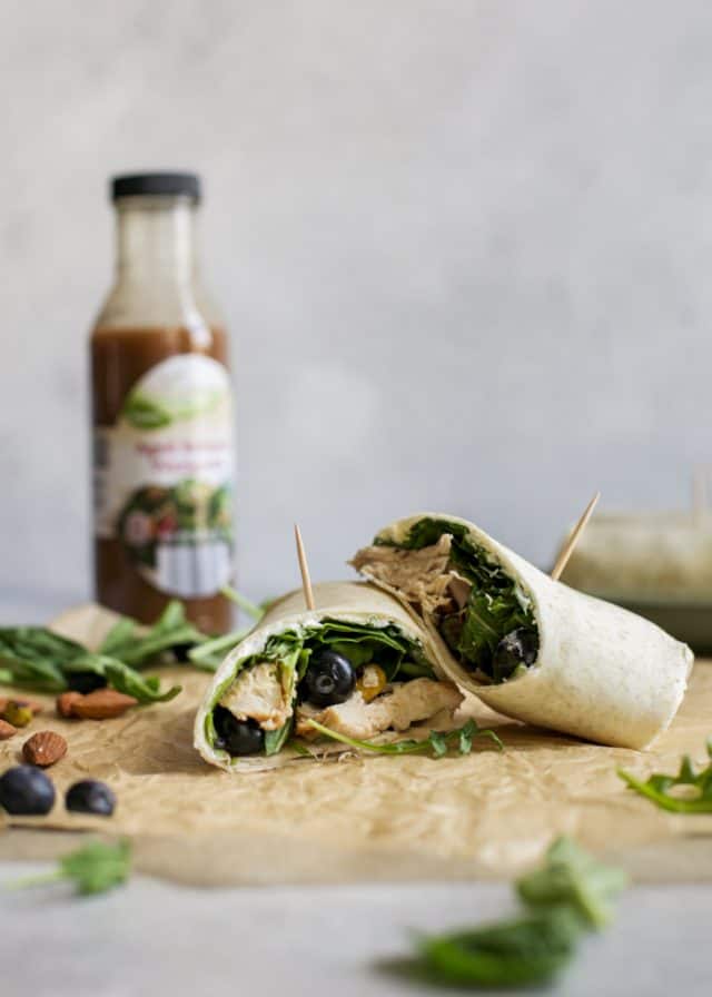 Balsamic Chicken Wrap with blueberries & goat cheese {gluten-free ...