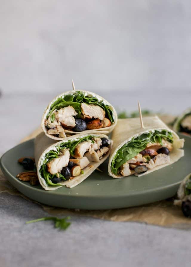 Balsamic Chicken Wrap with blueberries & goat cheese {gluten-free ...
