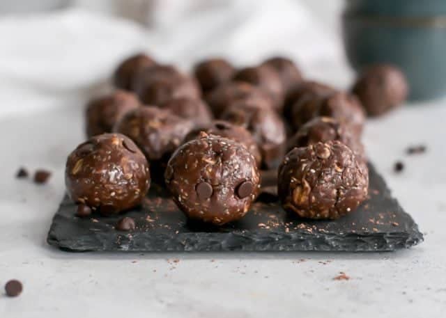 Chocolate Espresso Tahini Energy Balls • Fit Mitten Kitchen