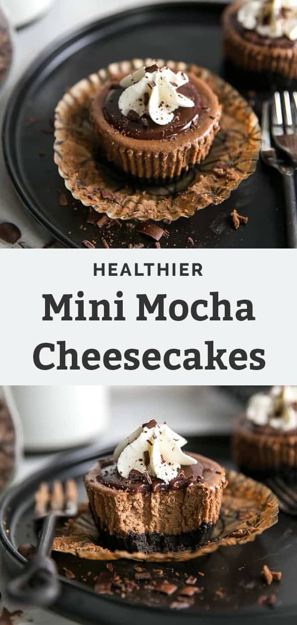 Mini Mocha Chocolate Cheesecake • Fit Mitten Kitchen