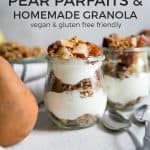 Grilled Pear & Yogurt Parfaits with Pecan Cardamom Spiced Granola • Fit ...