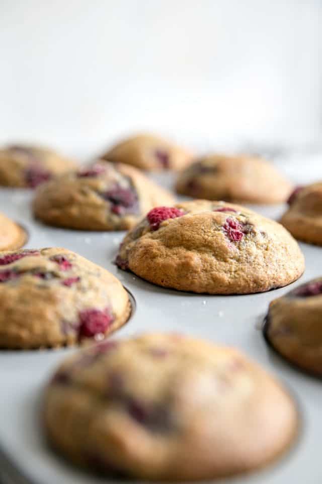 Lemon Raspberry Muffins • Fit Mitten Kitchen