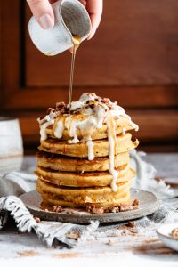 Healthy Pumpkin Pancakes • Fit Mitten Kitchen