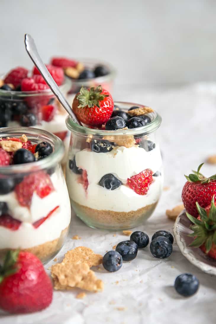 No-Bake Cheesecake Jars • Fit Mitten Kitchen