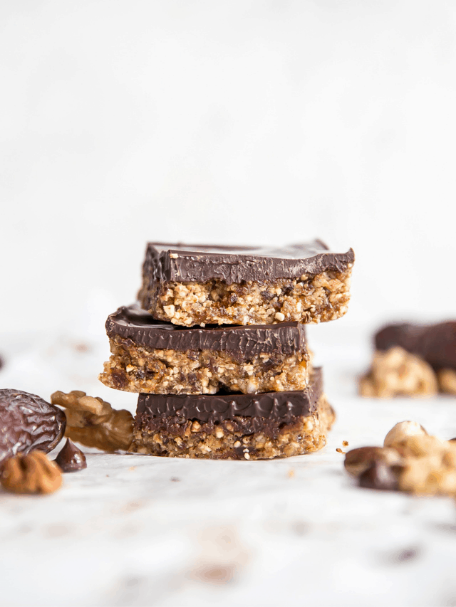 Easy Chocolate Covered Date Nut Bars • Fit Mitten Kitchen