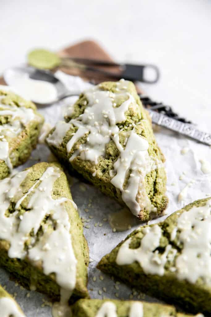 The Best Matcha Scones {vegan recipe} • Fit Mitten Kitchen
