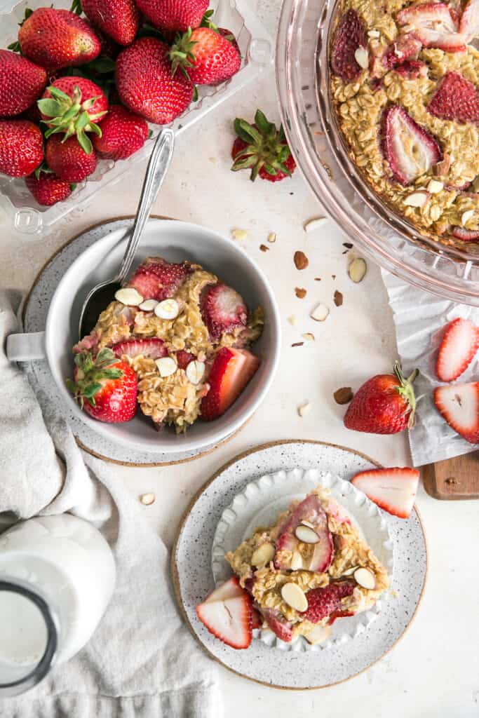 Strawberry Baked Oatmeal • Fit Mitten Kitchen