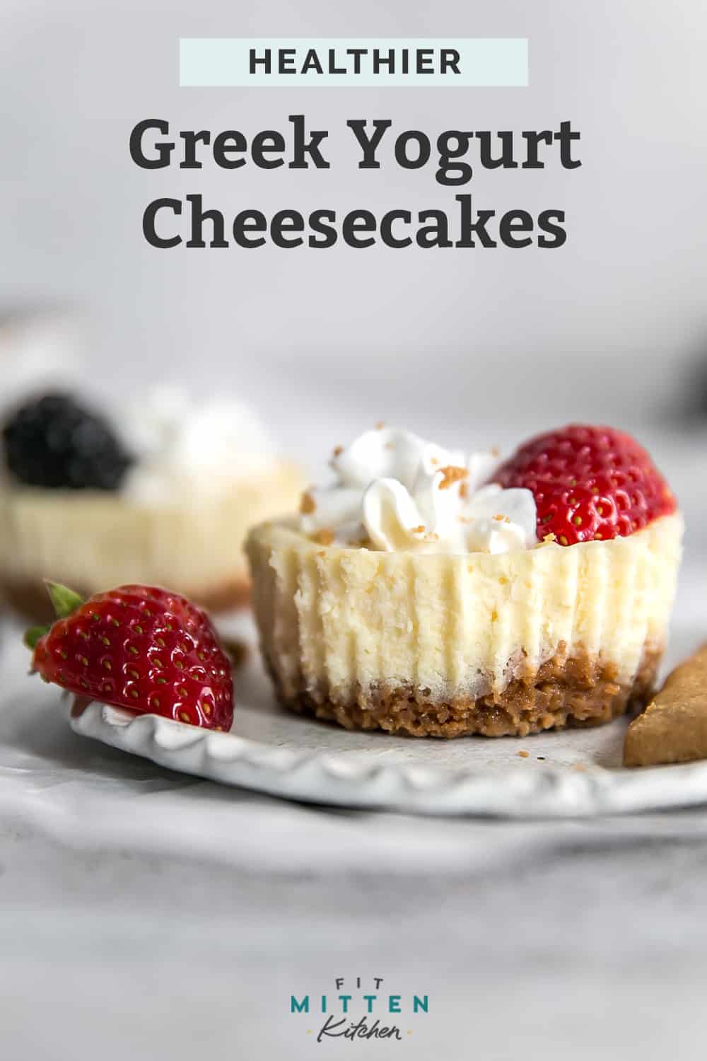 Mini Yogurt Cheesecakes {lightened up} • Fit Mitten Kitchen