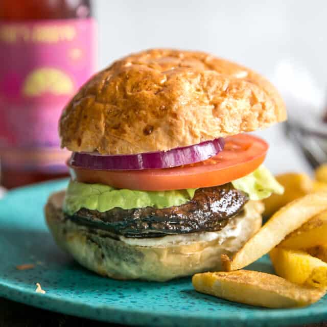 Portobello Mushroom Burgers {super easy recipe} • Fit Mitten Kitchen