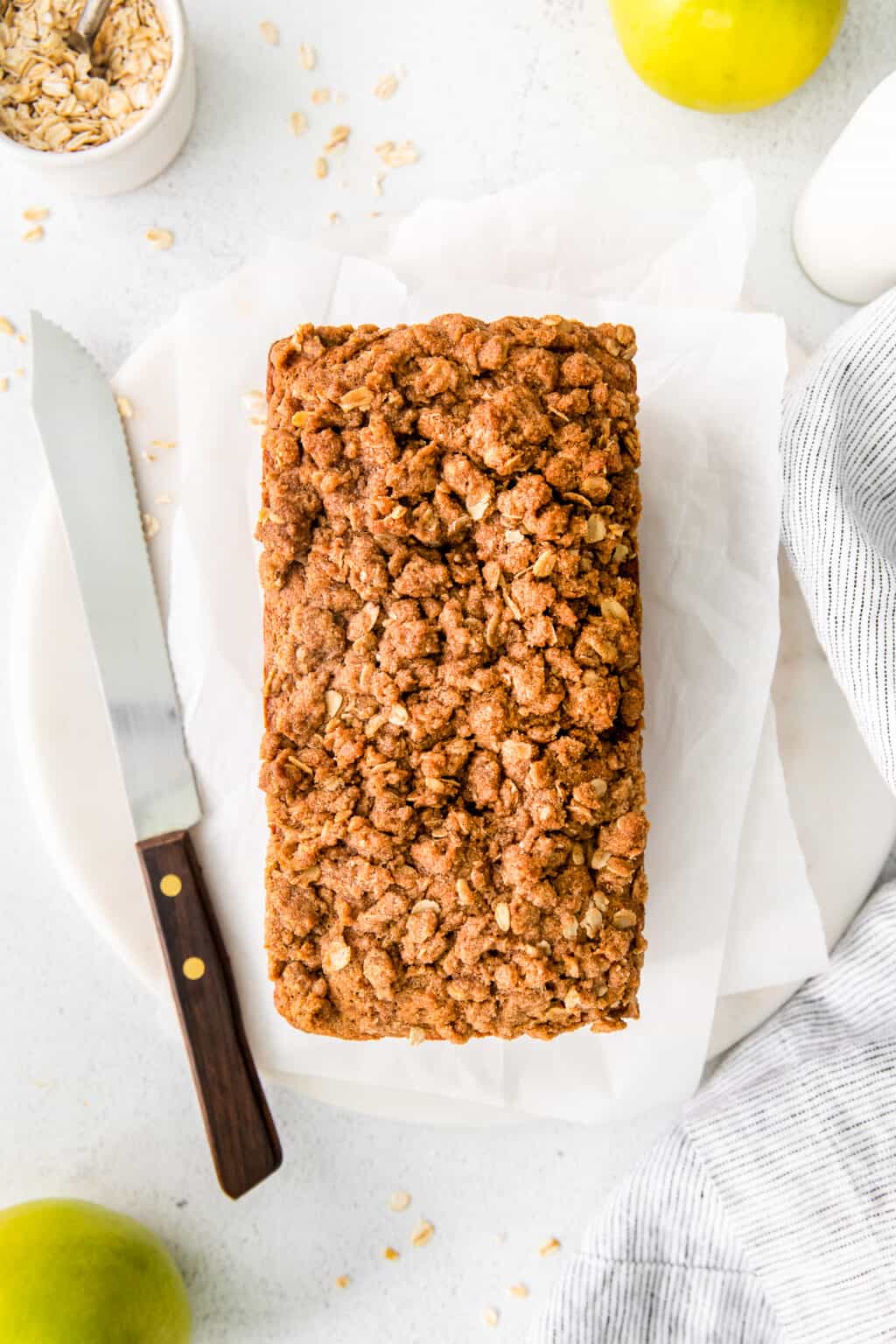 Cinnamon Swirl Apple Bread {Healthy, Whole Grains} • Fit Mitten Kitchen