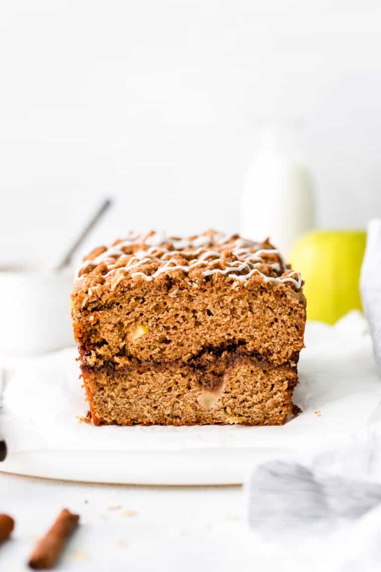 Cinnamon Swirl Apple Bread {Healthy, Whole Grains} • Fit Mitten Kitchen