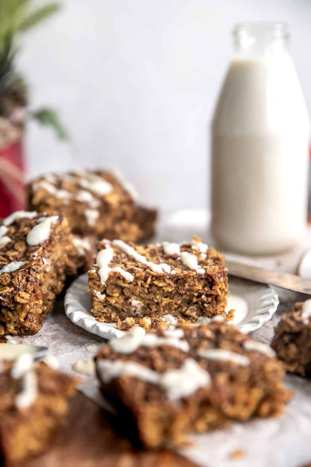 The Best Gingerbread Baked Oatmeal {healthy recipe} • Fit Mitten Kitchen