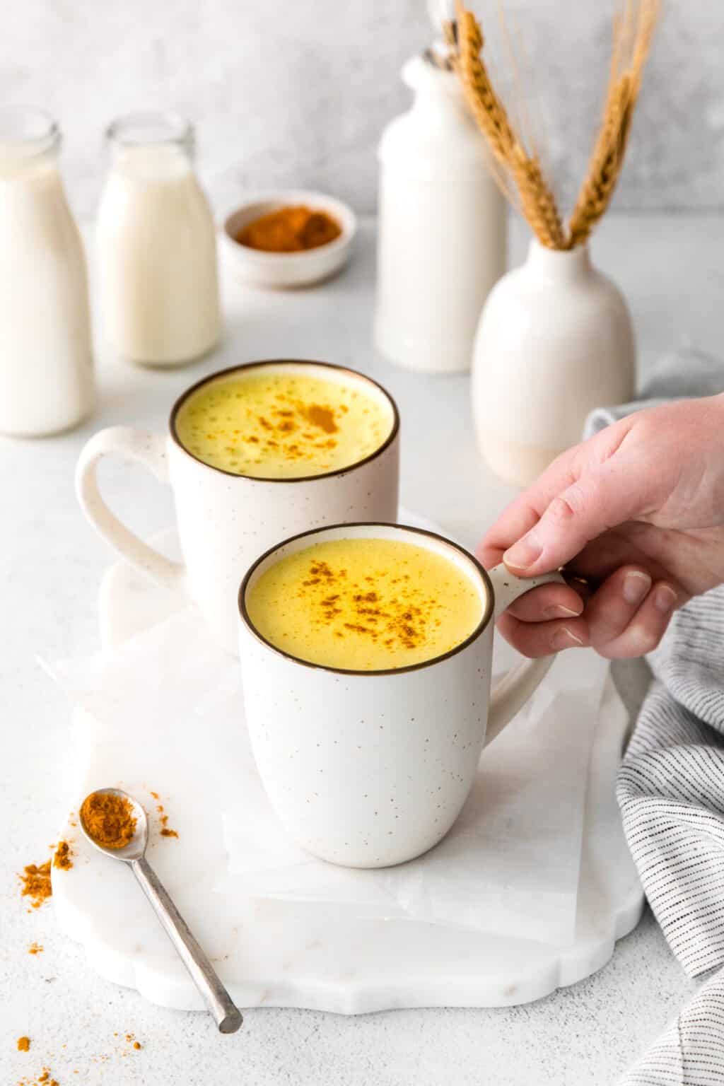 Golden Milk Recipe {turmeric latte} • Fit Mitten Kitchen