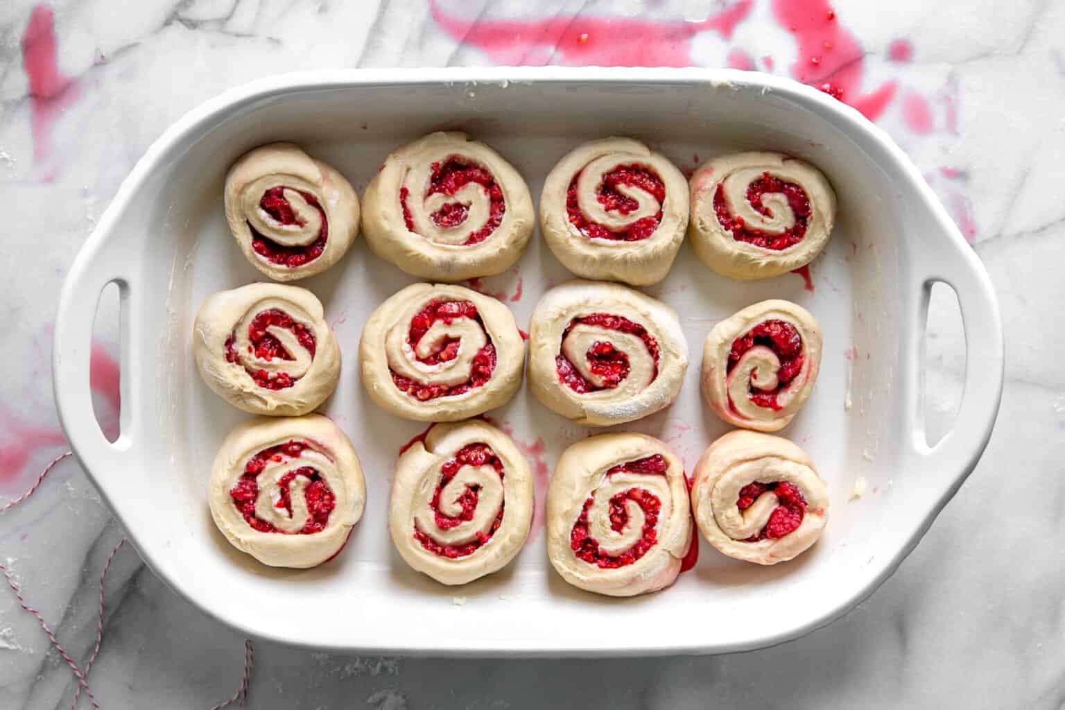 Easy Raspberry Sweet Rolls {soft & fluffy!} • Fit Mitten Kitchen