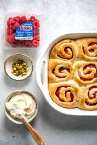 Easy Raspberry Sweet Rolls {soft & fluffy!} • Fit Mitten Kitchen