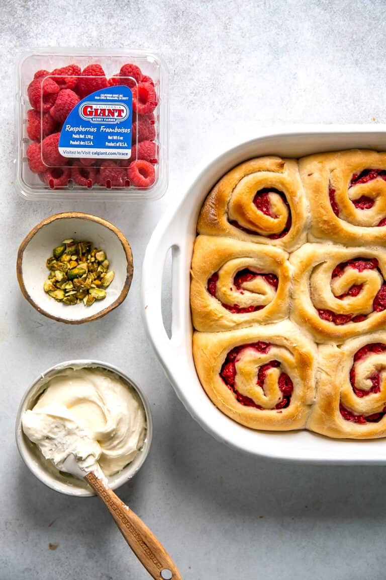 Easy Raspberry Sweet Rolls {soft & fluffy!} • Fit Mitten Kitchen