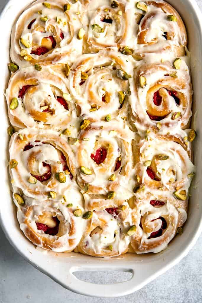 Easy Raspberry Sweet Rolls {soft & fluffy!} • Fit Mitten Kitchen