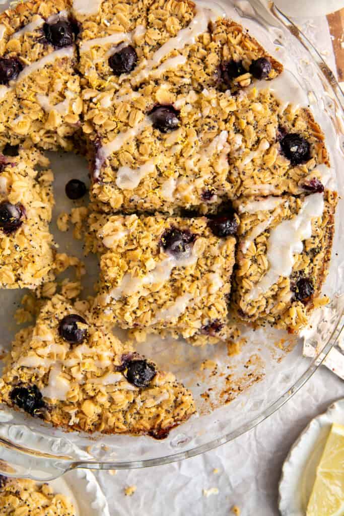 Lemon Poppy Seed Baked Oatmeal {gluten free & dairy free} • Fit Mitten ...