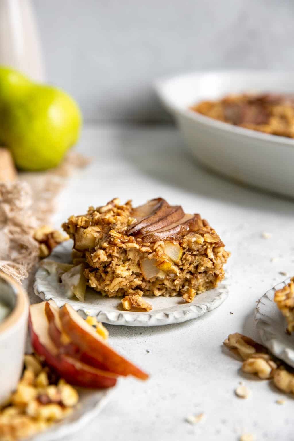 Baked Pear Oatmeal • Fit Mitten Kitchen
