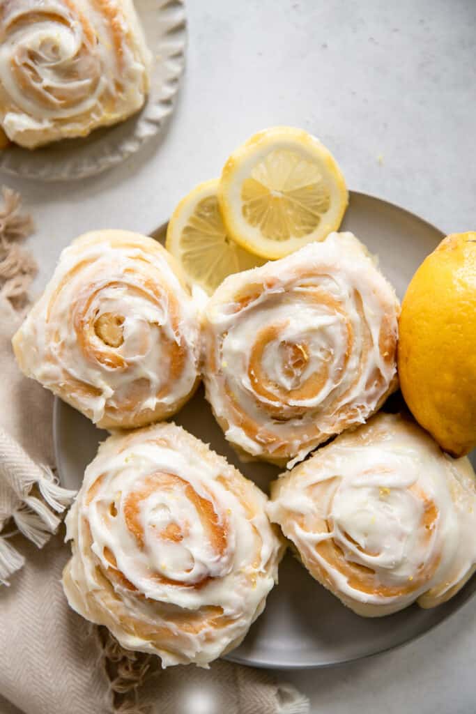 Lemon Sweet Rolls with Cream Cheese Icing • Fit Mitten Kitchen