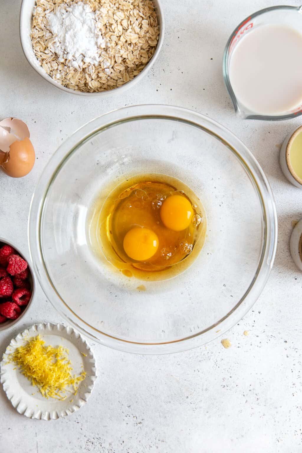 Lemon Raspberry Baked Oatmeal • Fit Mitten Kitchen