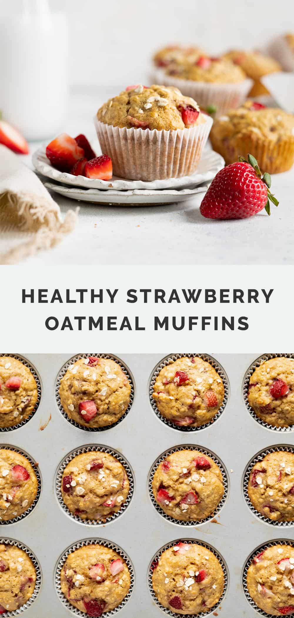 Healthy Oat Strawberry Muffins • Fit Mitten Kitchen