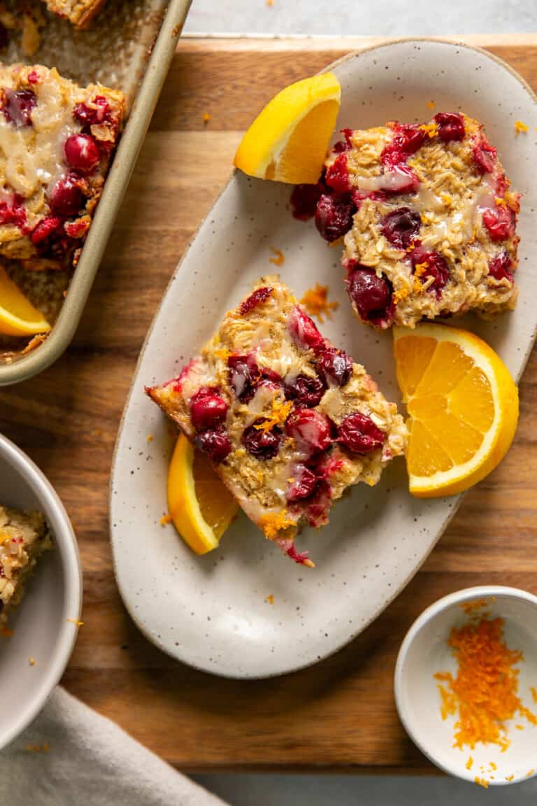 Cranberry Orange Baked Oatmeal • Fit Mitten Kitchen