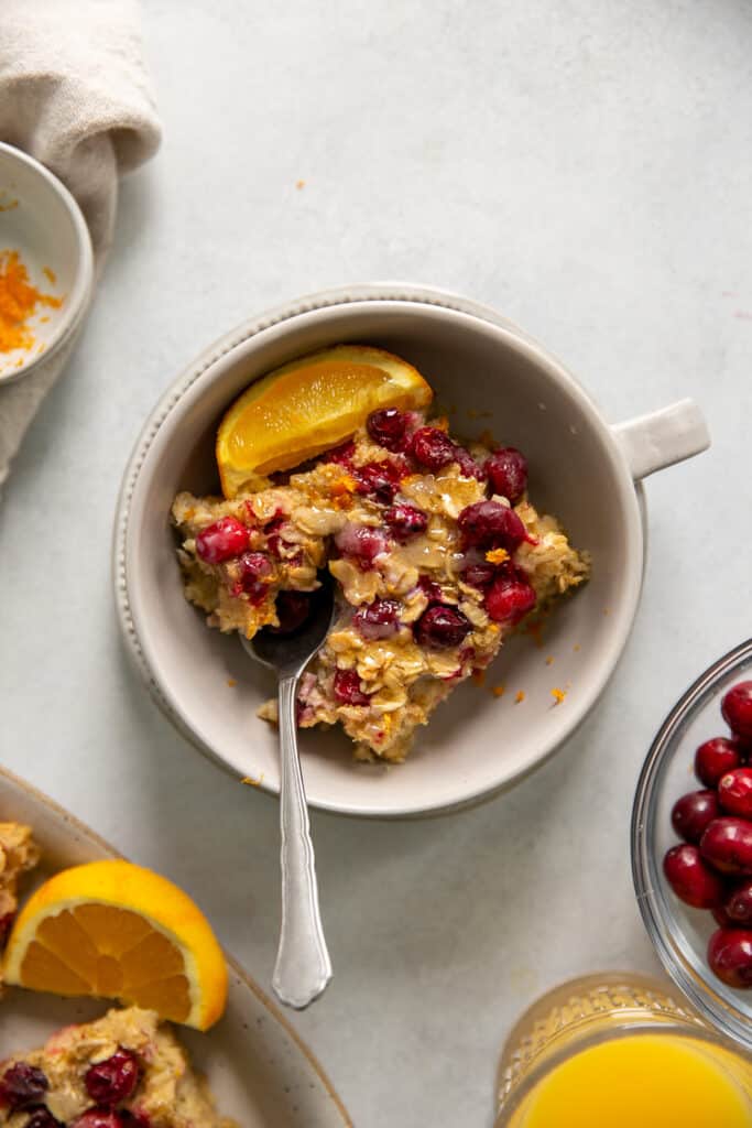 Cranberry Orange Baked Oatmeal • Fit Mitten Kitchen