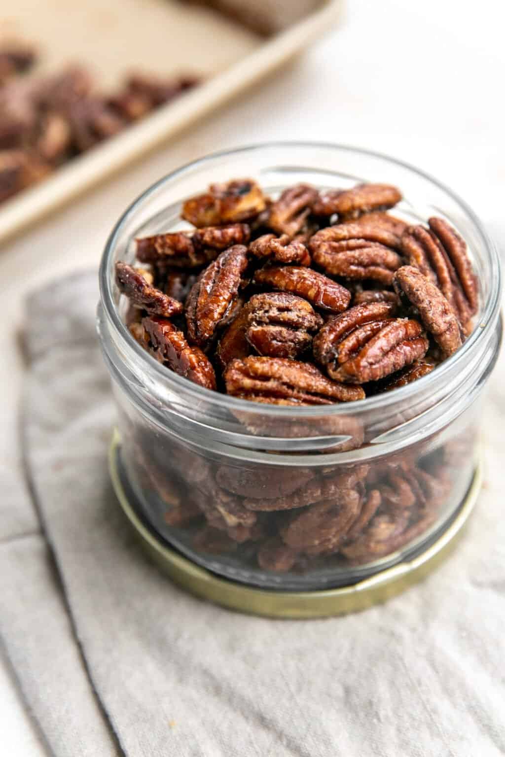 Maple Roasted Candied Pecans • Fit Mitten Kitchen