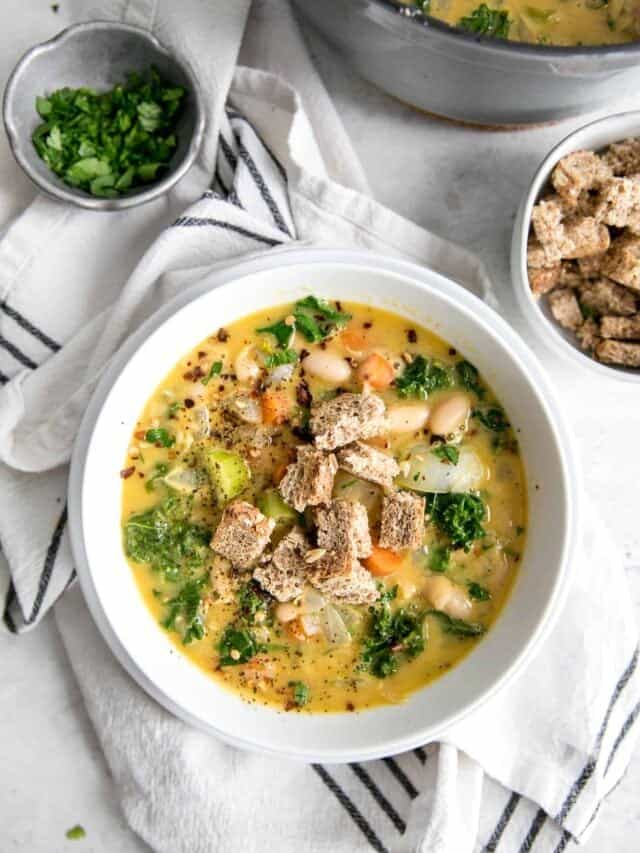 White Bean and Kale Soup • Fit Mitten Kitchen