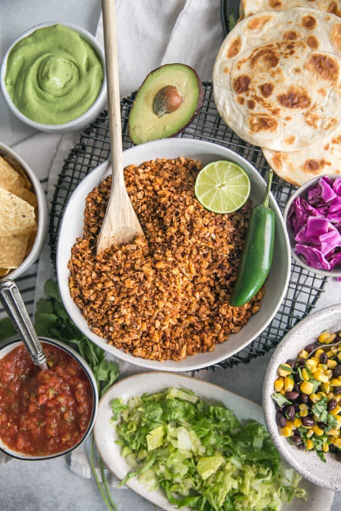 Vegan Walnut Taco Meat • Fit Mitten Kitchen