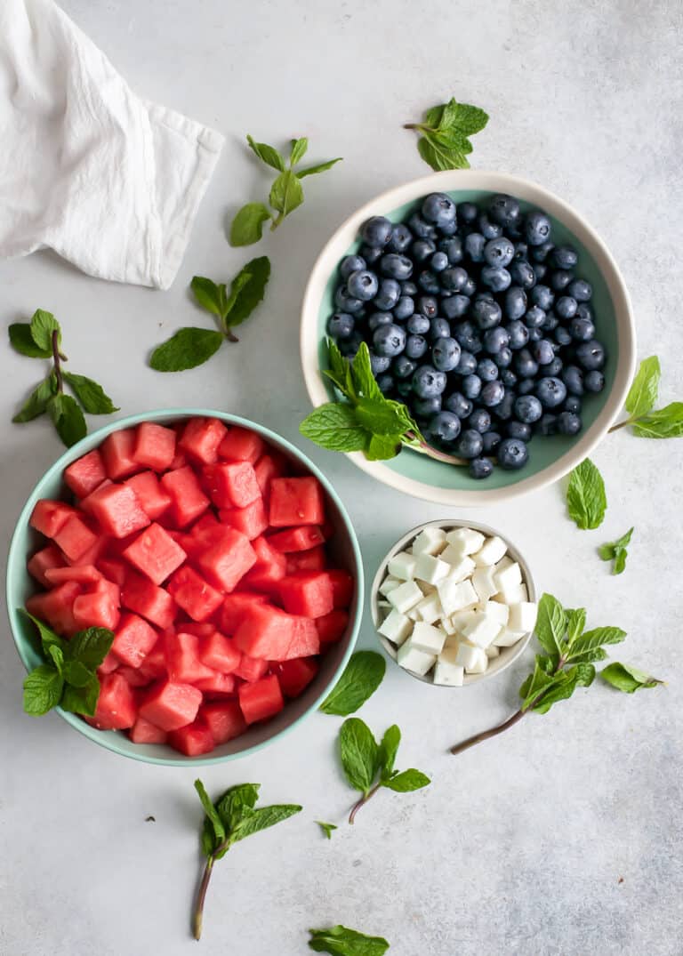 Blueberry Watermelon Salad • Fit Mitten Kitchen