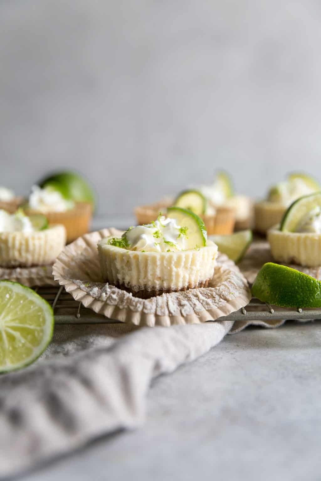 Mini Key Lime Cheesecakes • Fit Mitten Kitchen