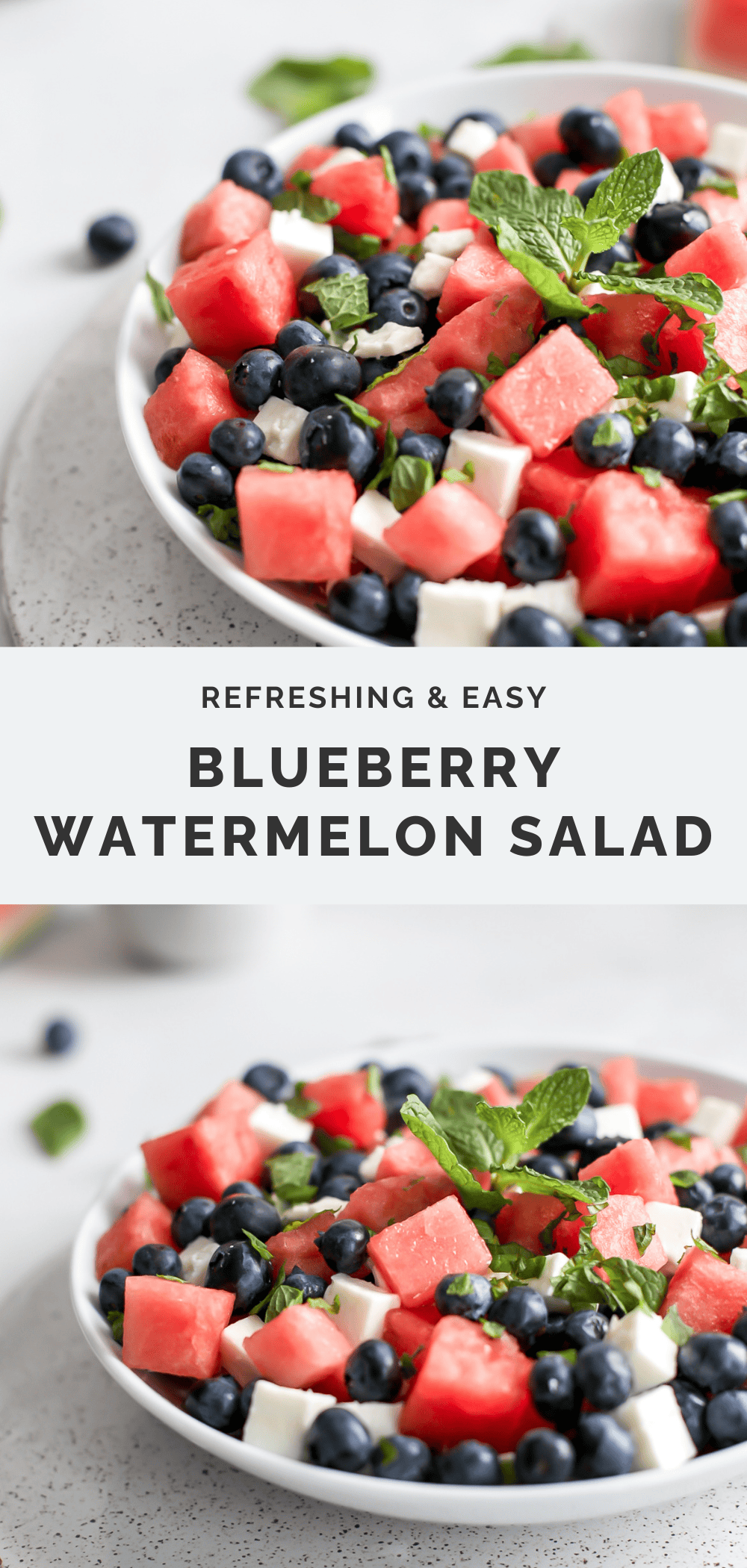 Blueberry Watermelon Salad • Fit Mitten Kitchen