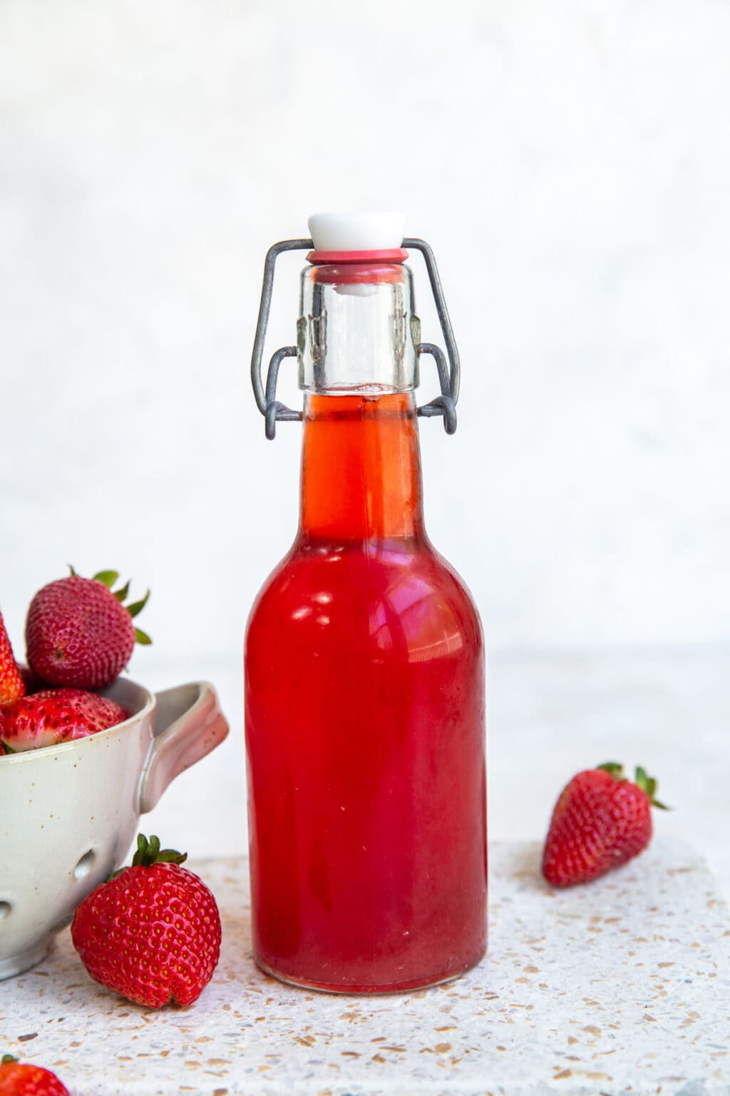 Strawberry Simple Syrup • Fit Mitten Kitchen